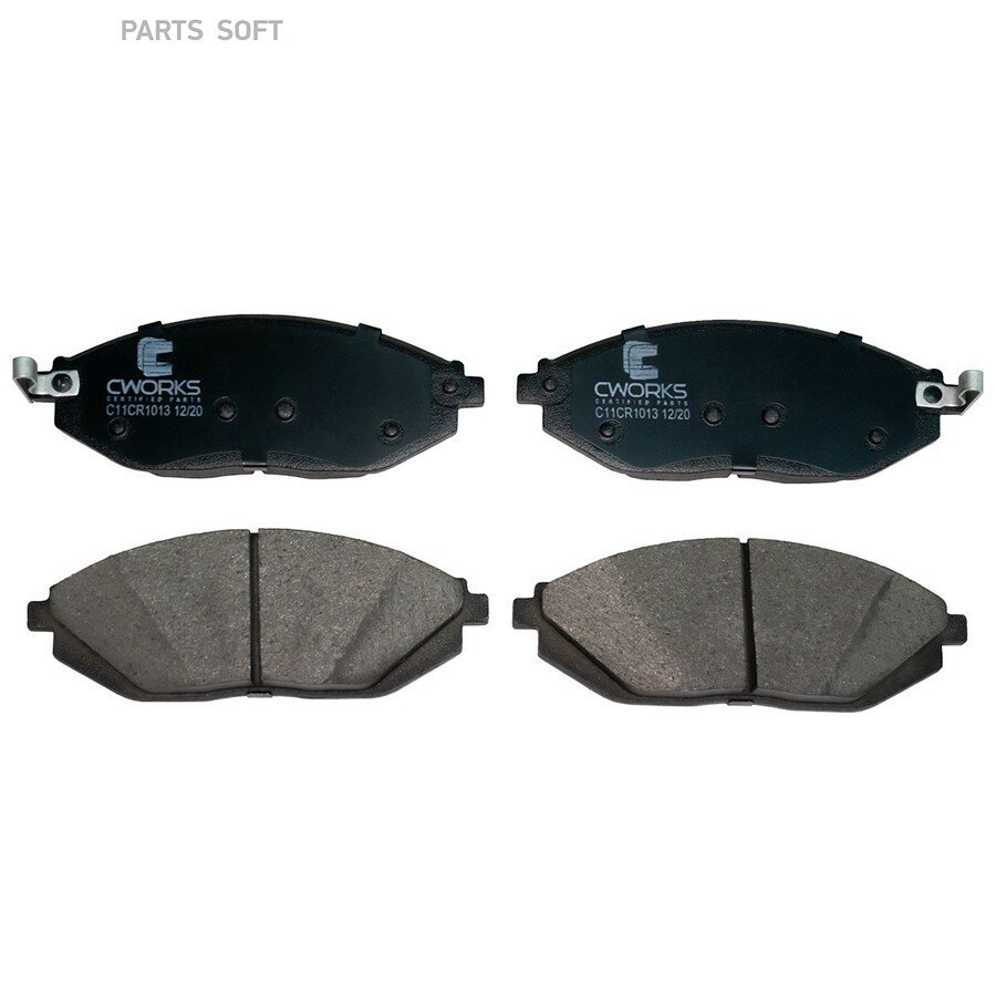 CWORKS Тормозные колодки передние, Low Metallic