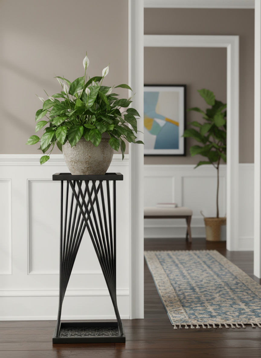 Кофейный стол/подставка TetChair Osteria/Остерия, приставной, металлический, черный