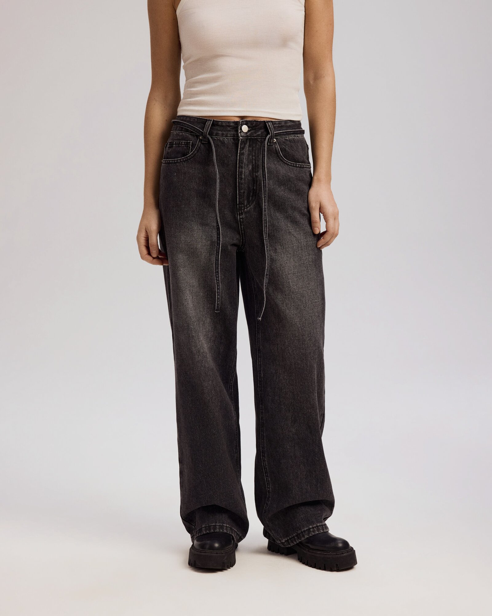 Джинсы багги 