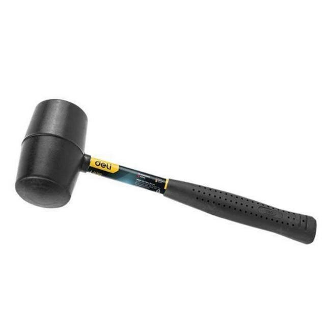 DL5916 Deli Киянка резиновая Deli DL5916 450 грамм, фиберглассовая рукоять с резиновой вставкой