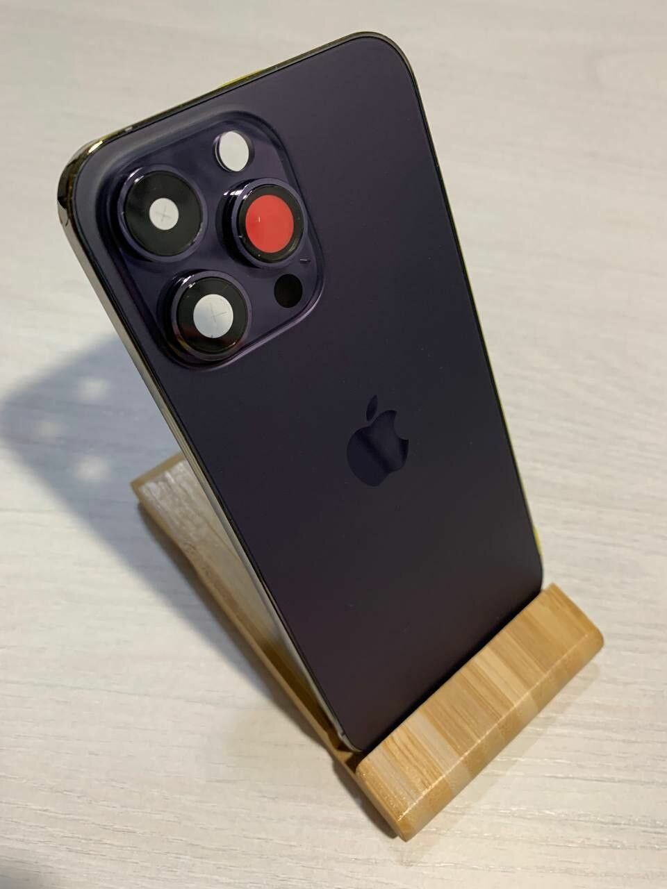 Корпус iPhone 14 Pro Max фиолетовый (Deep Purple), комплект кнопок, сим-лоток