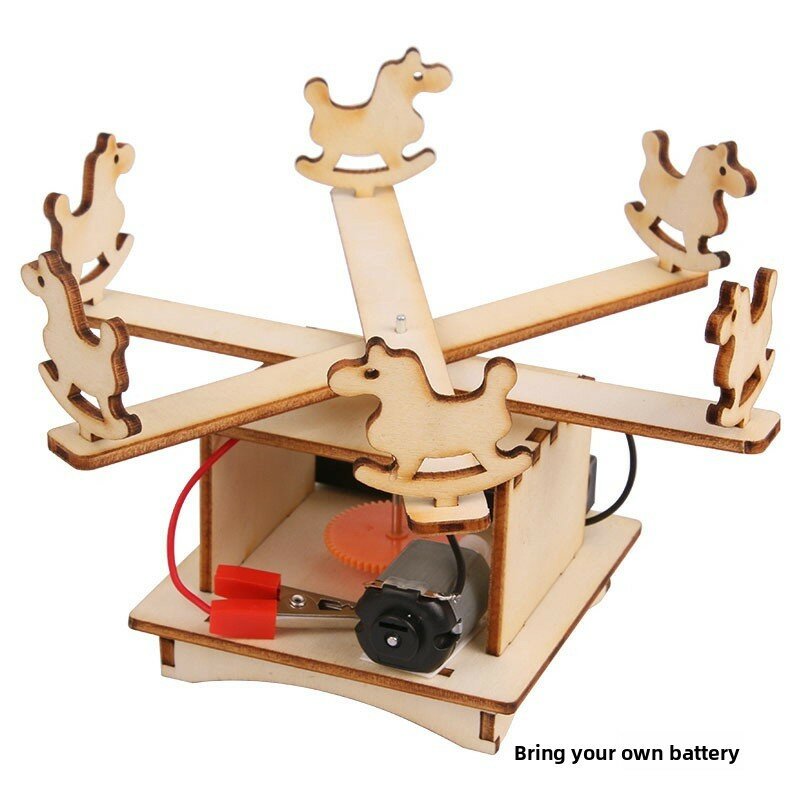 Набор для экспериментов по физике электрический деревянный карусель механическое вращение