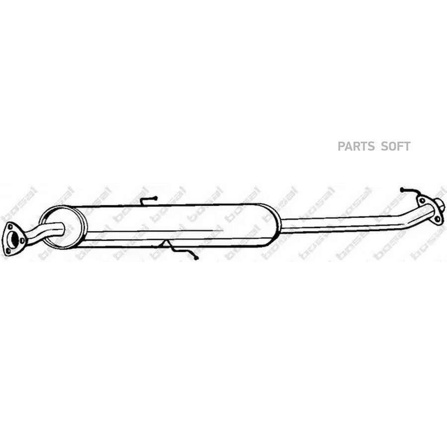 Глушитель HONDA CR-V (99-) средняя часть BOSAL от официального дистрибьютора, BOSAL, артикул 285281
