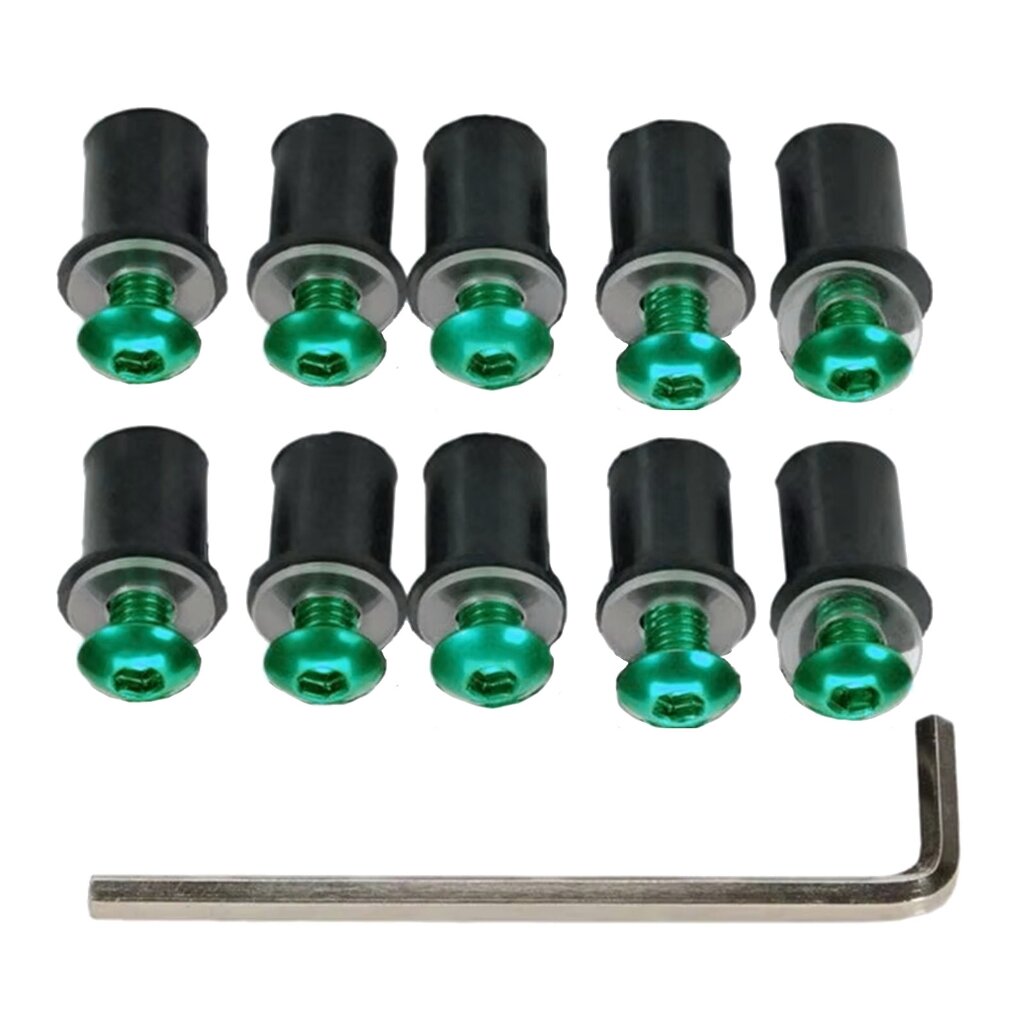 10шт Болты и гайки для мотоцикла M5x16 мм универсальный комплект креплений для стекла