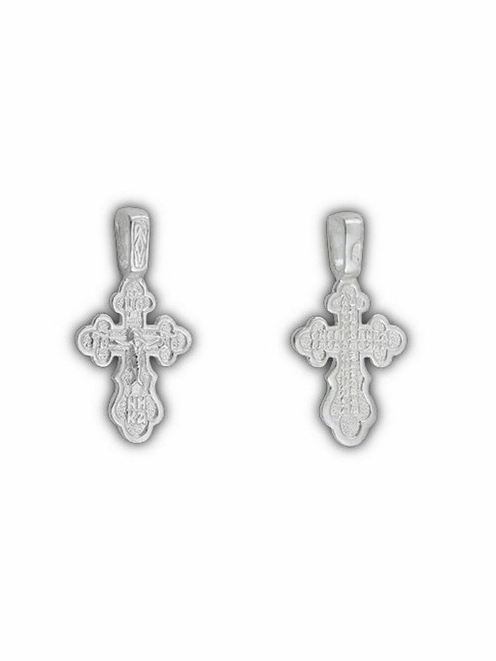 Крестик, серебро, 925 проба, родирование