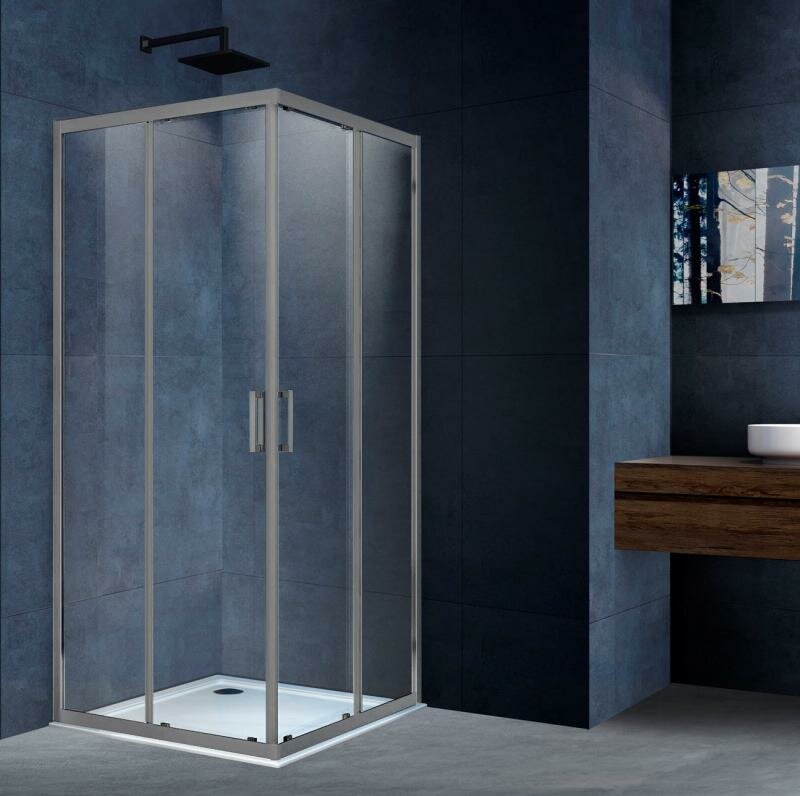 Vincea Душевой уголок Alpha VSS-3AL100CLGM, 1000*1000, вороненая сталь, стекло прозрачное Vincea