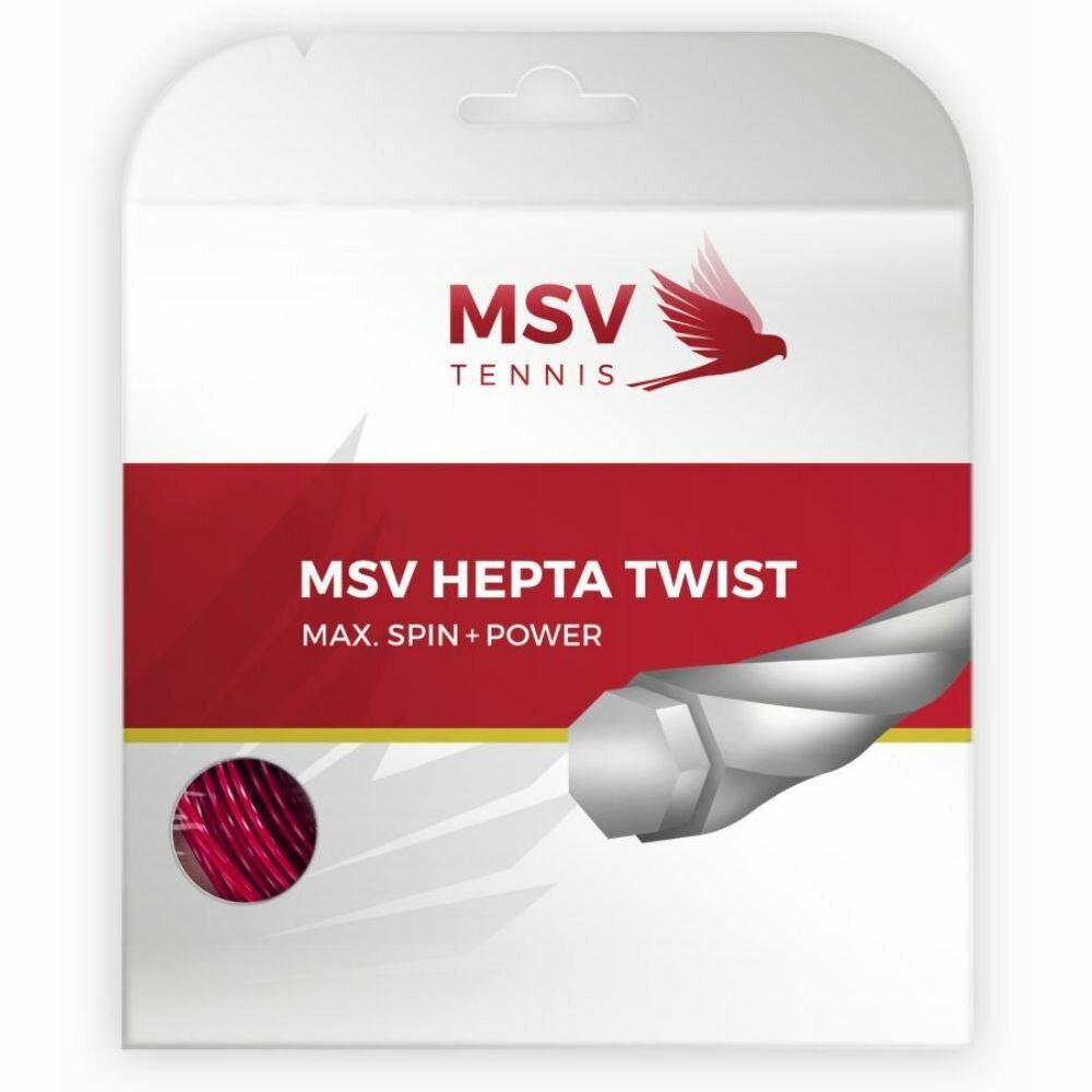 Теннисные струны MSV "HEPTA TWIS", композитные, 12 м, 1.3 мм, для контроля мяча