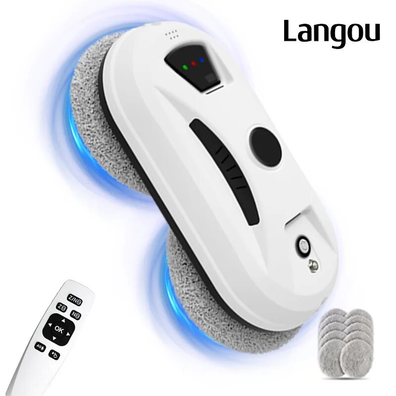 Langou интеллектуальный автоматический робот для мытья окон, пылесос, швабры для мытья окон и пола, RD0-02, EU, Да