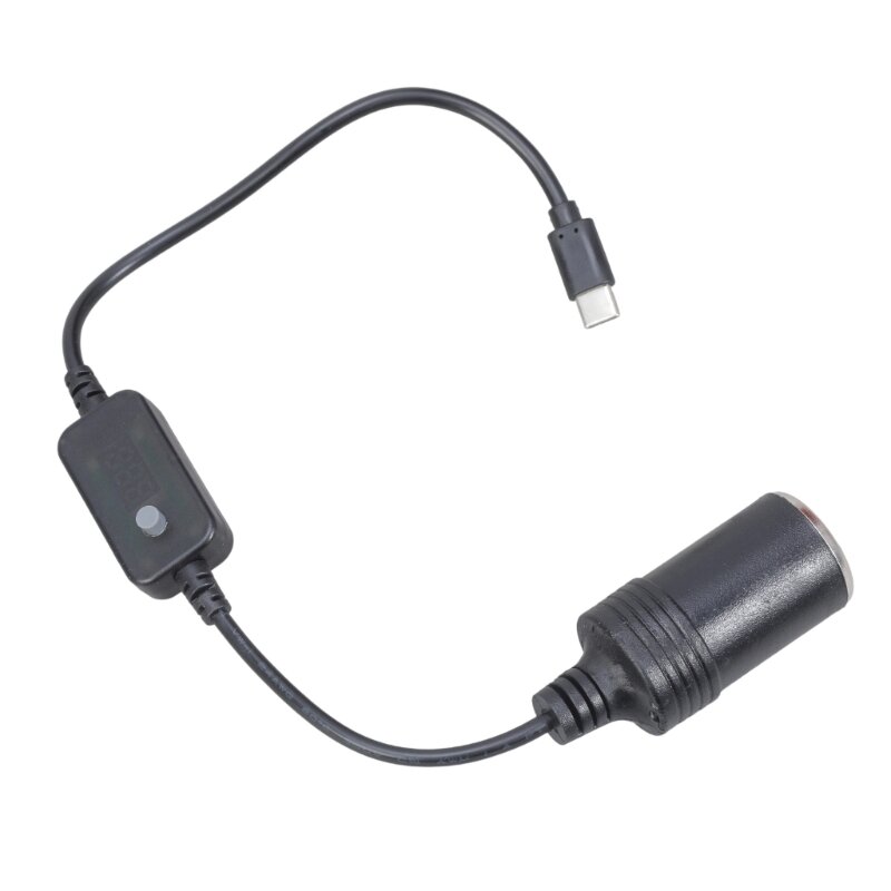 Кабель для подключения преобразователей напряжения типа C к автомобильным розеткам для устройств с регулируемым напряжением