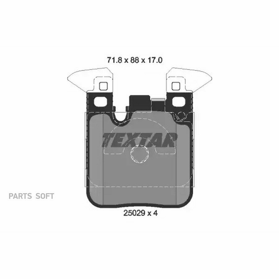 Колодки тормозные задние от официального дистрибьютора, TEXTAR, артикул 2502902