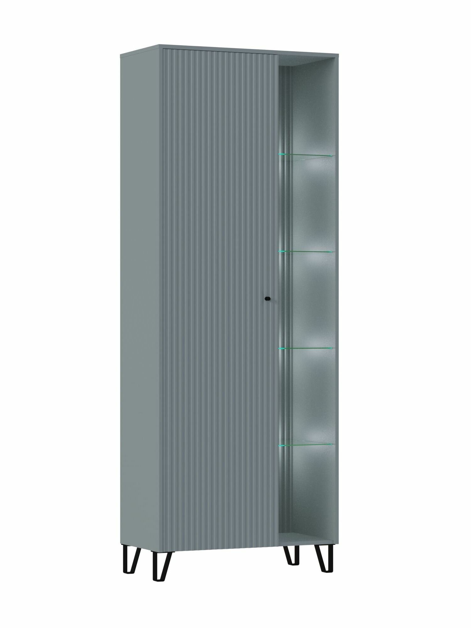 Шкаф Оливия 836х2227х426 (Сумеречный голубой/Шарли бриз) МИФ