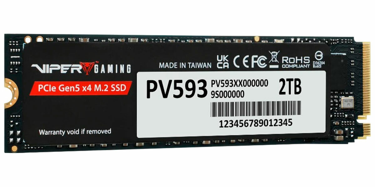 SSD накопитель Patriot Memory M.2 2TB Viper PV593 PCIe (PV593P2TBM28H)
