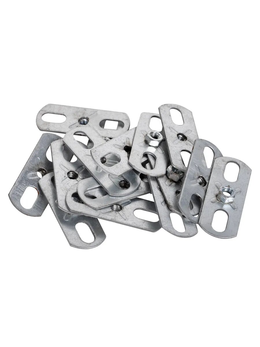 Пластина опорная с гайкой М8 30х80х3,0 (упак.100шт)