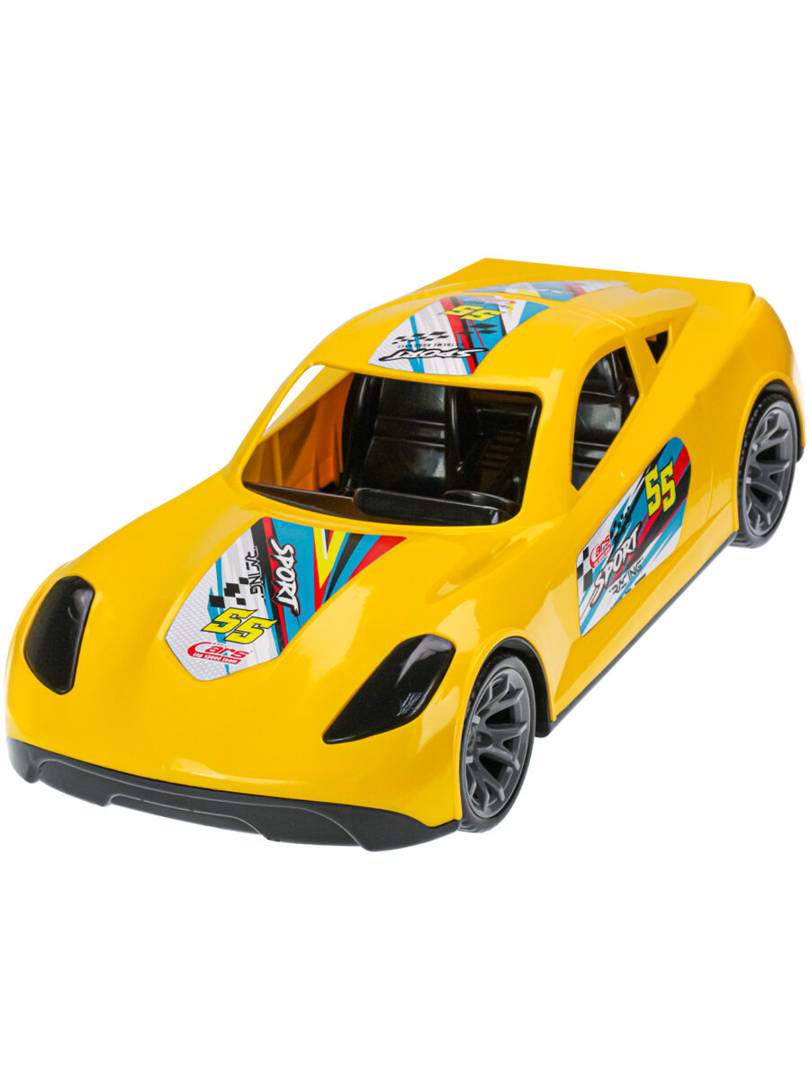 Гоночная машинка Turbo "V-MAX", желтый цвет, 40х18 см (Арт. И-5853)