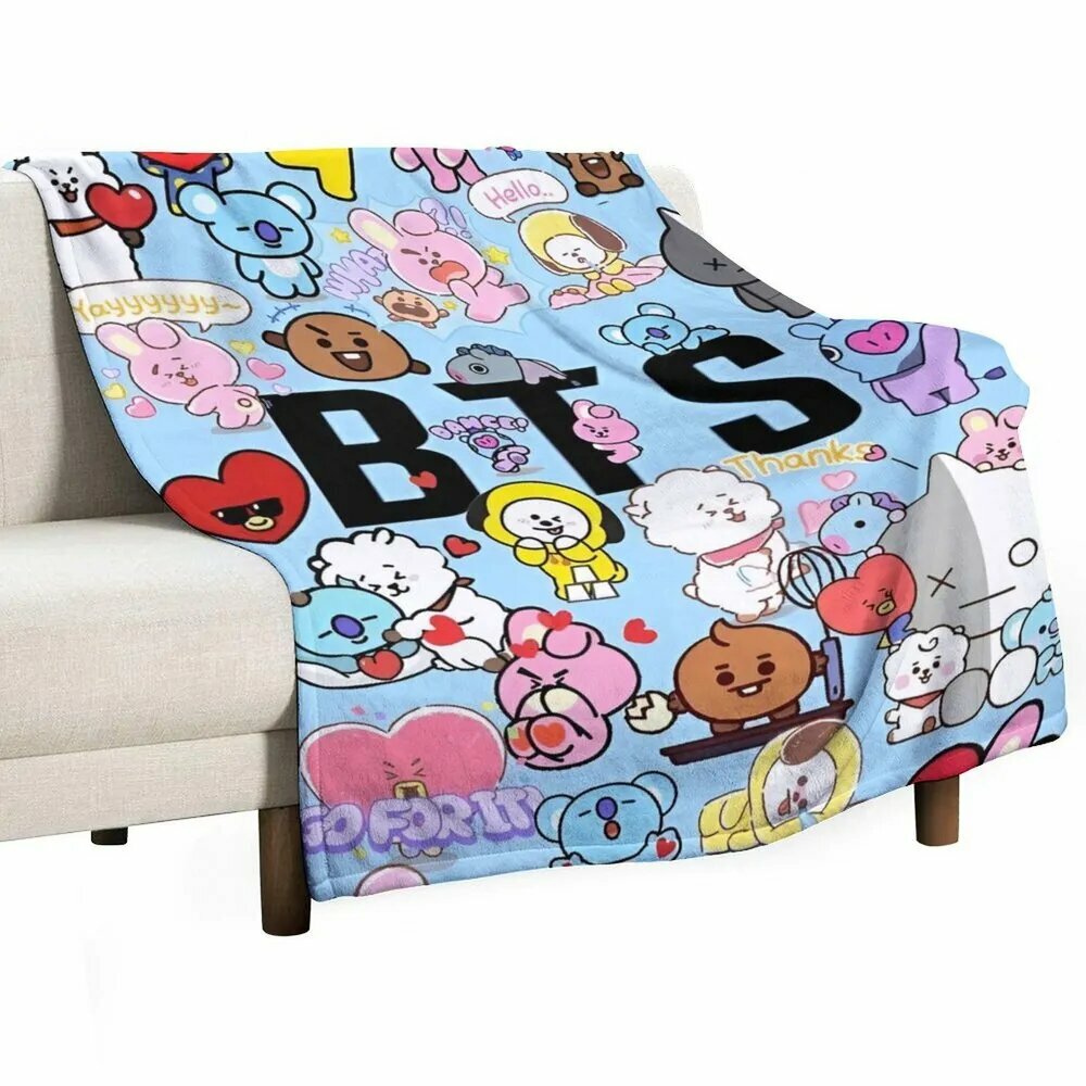 BT21 Плед , Фланель, 200 см х 150 см