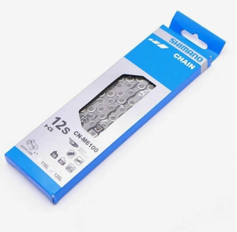 Цепь Shimano Deore M6100, 126 зв, с замком 12 ск.