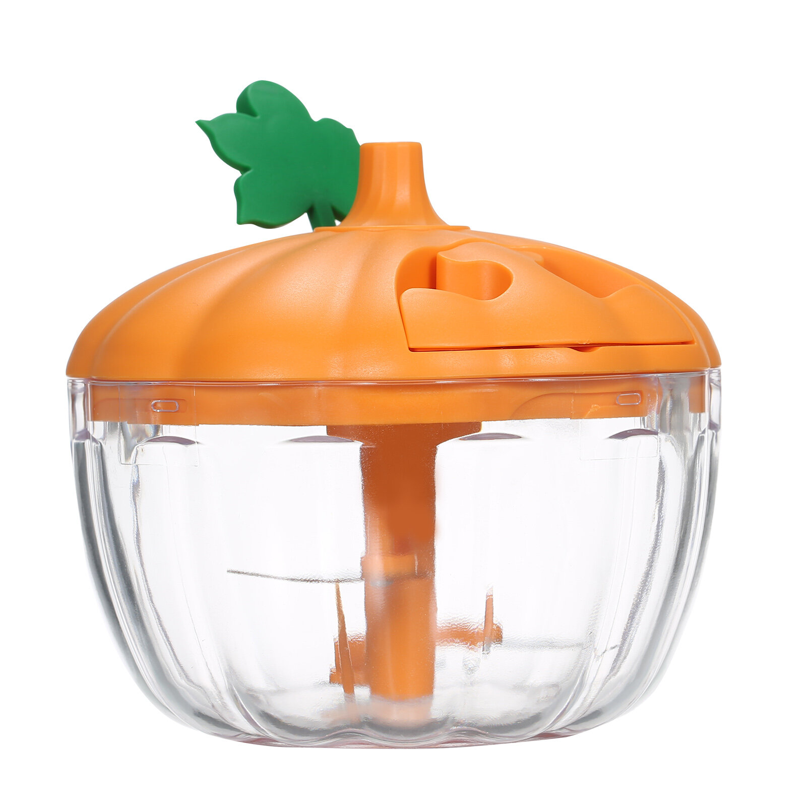 Ручной рубчик для продуктов, портативный нарезчик, 450 мл, ручной измельчитель для чеснока, перца, лука, овощей, орехов, мяса, кухонные принадлежности, оранжевый цвет, материал нержавеющая сталь+ПП+ПС, объем 450 мл, размер упаковки 145*145*130мм, вес