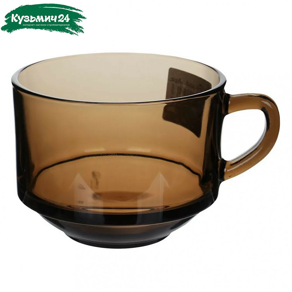 Кружка для супа и бульона Pasabahce Броунз, закаленное стекло, 635 мл, универсальная