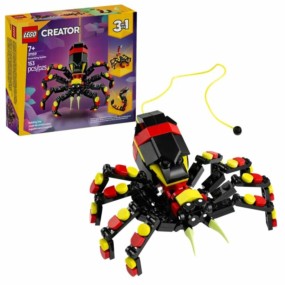 Конструктор LEGO CREATOR 3 in 1 31159 Паук-сюрприз для дикой природы, игрушки из строительных блоков
