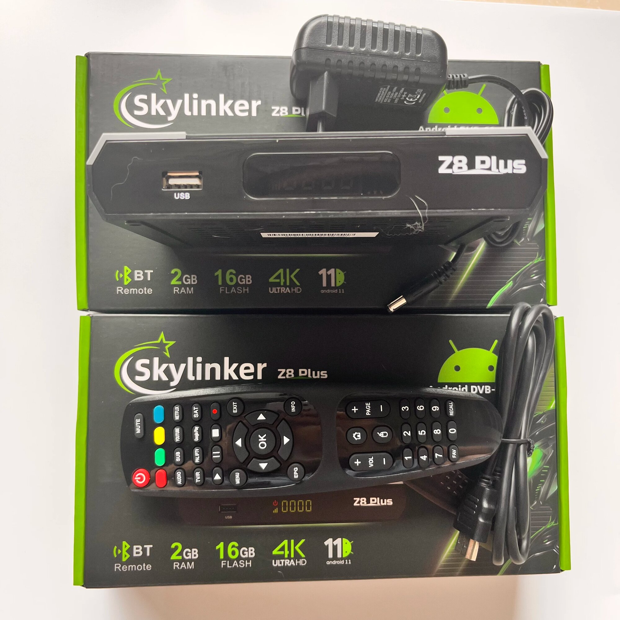 Телевизор Skylinker Z8 Plus Hybrid HD 4K TV Box Android OTT+H265 DVB-S2+H265 DVB-T2