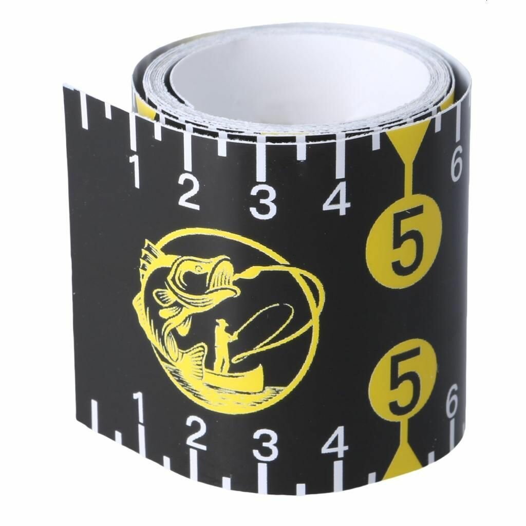 Рыболовная мягкая линейка для измерения рыбы-черная