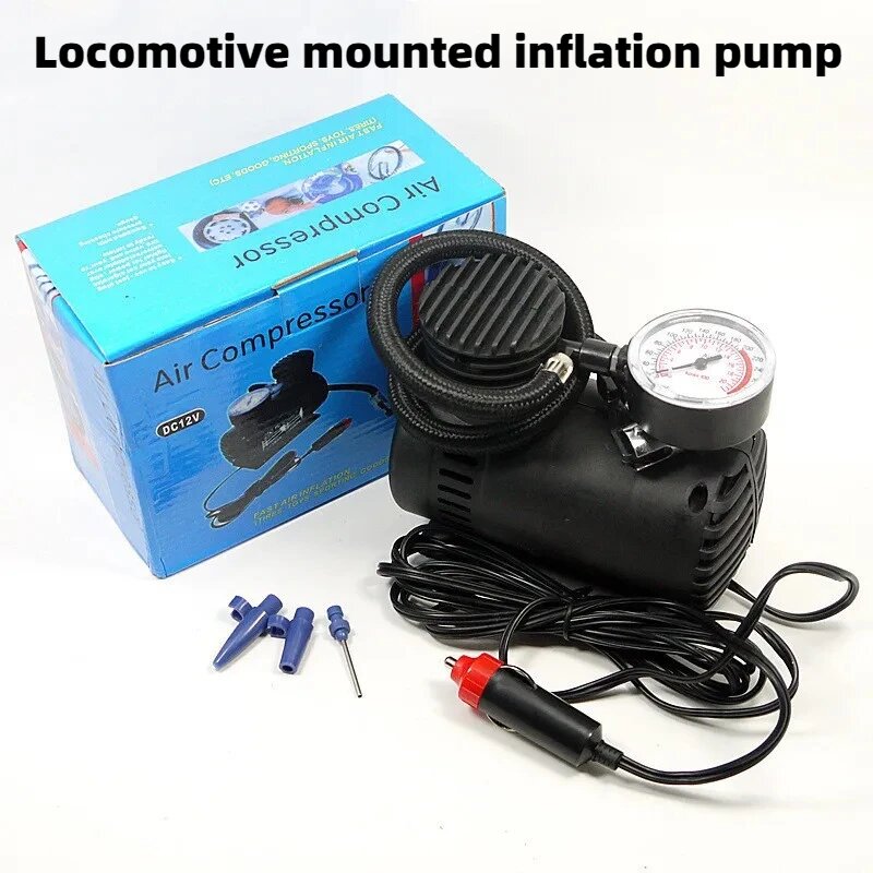 Портативный компрессор для шин 12V, 150psi, с манометром