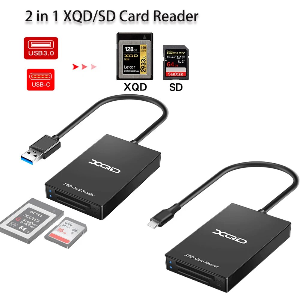 Rocketek XQD кардридер USB 3.0 для карт Sony M/G USB3.0 XQD SD Reader
