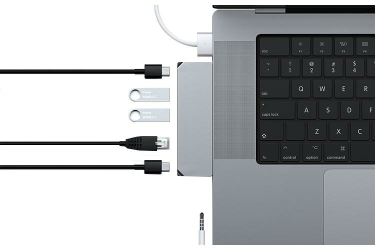 Док-станция SATECHI USB4 Type C, совместимость с MacBook Air/Pro, space gray pro mini