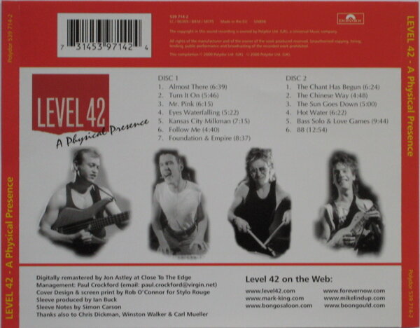 Диск Level 42 - A Physical Presence (2 CD) — фото 1