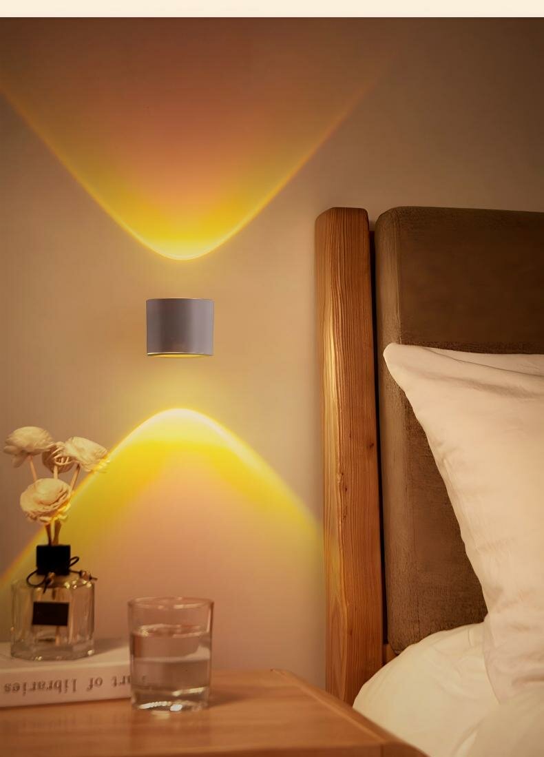 Беспроводной светодиодный ночник прикроватный с датчиком движения и света, бра на стену для чтения