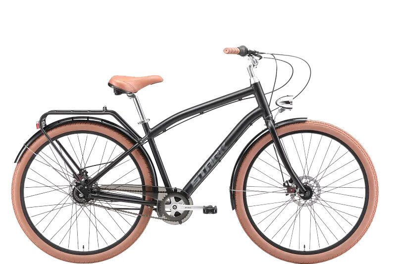 Велосипед Stark Comfort Man 28 D 2025 черный матовый/темно-серый L/20"