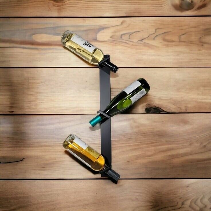 Держатель бутылок настенный металлический