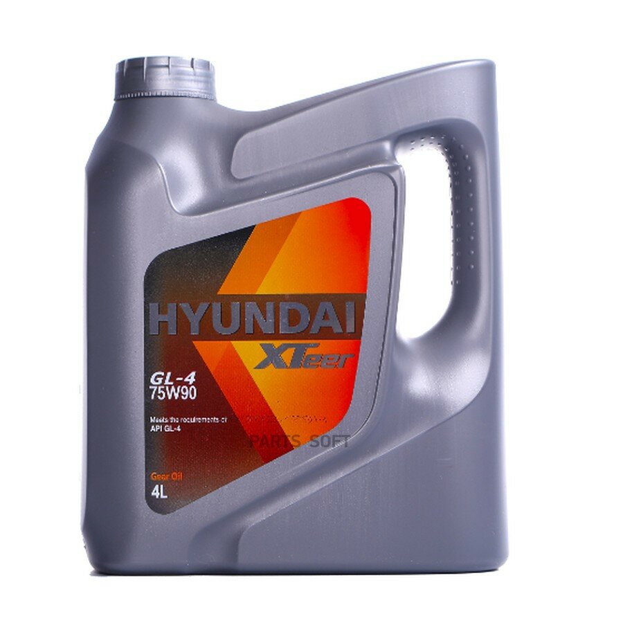 Масло трансмиссионное 75W90 п/синт. Gear Oil-4 (4л) (HYUNDAI Xteer) от официального дистрибьютора, HYUNDAI-XTEER, артикул 1041435