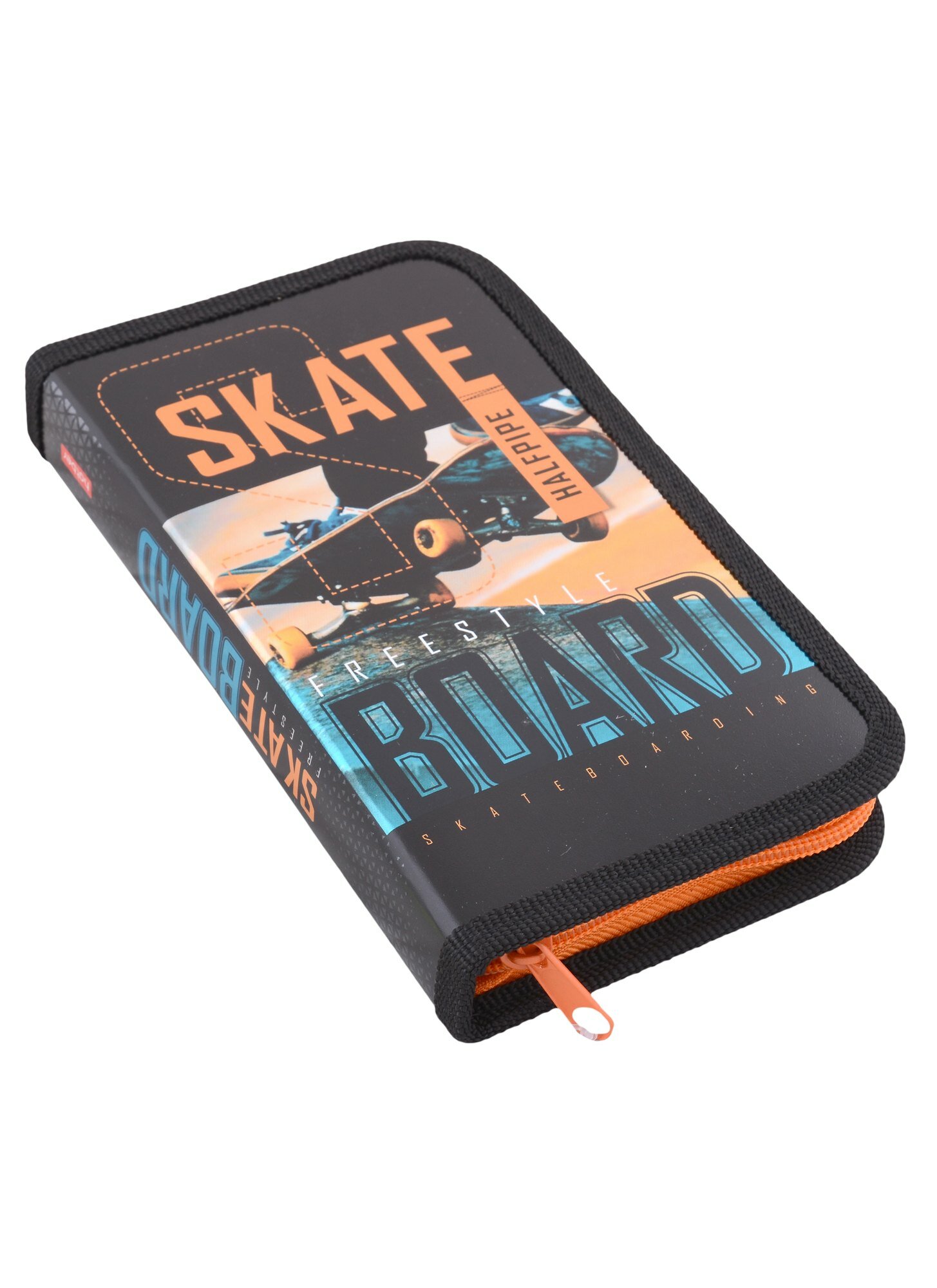 Пенал школьный 1отд. "СкейтБорд" 19*11,5см, металлиз. картон