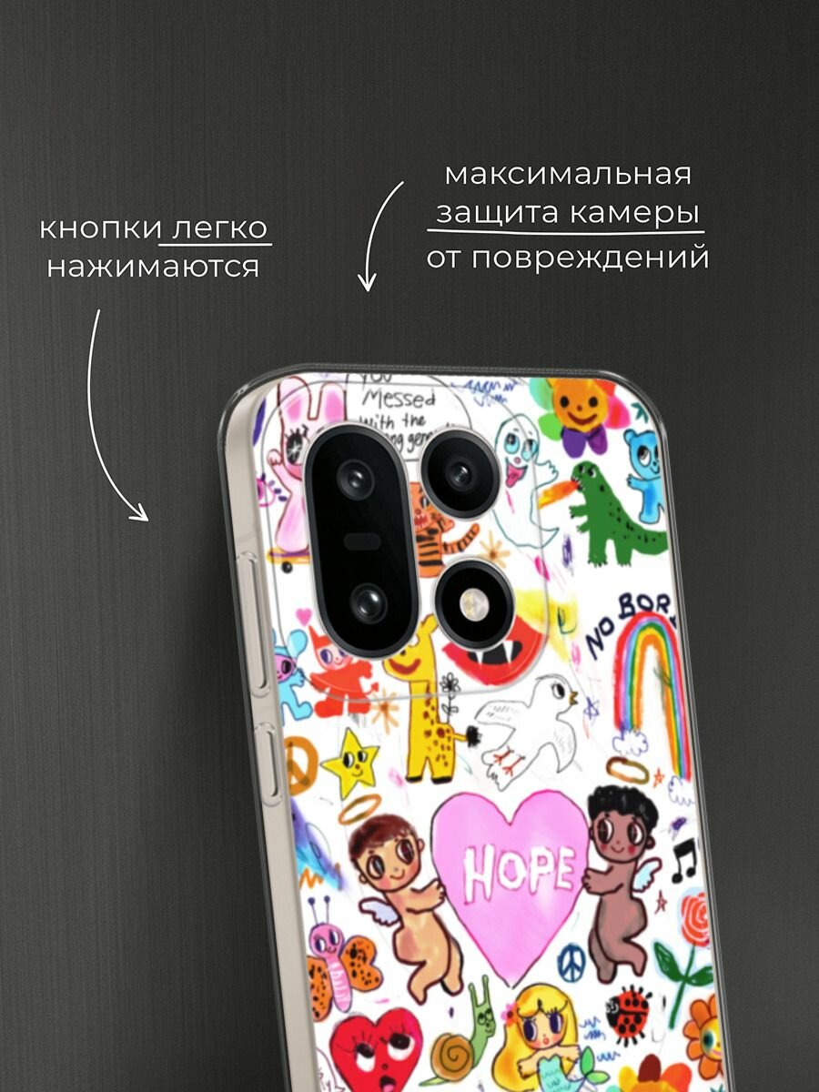 Силиконовый чехол на OnePlus 15 / Ван Плас 15 с принтом Милые рисунки — фото 1
