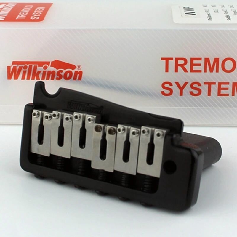 Детали для гитары WILKINSON WVP Система тремоло для электрогитары Бридж с двумя точками крепления седла, хром, серебристый, золотистый, черный