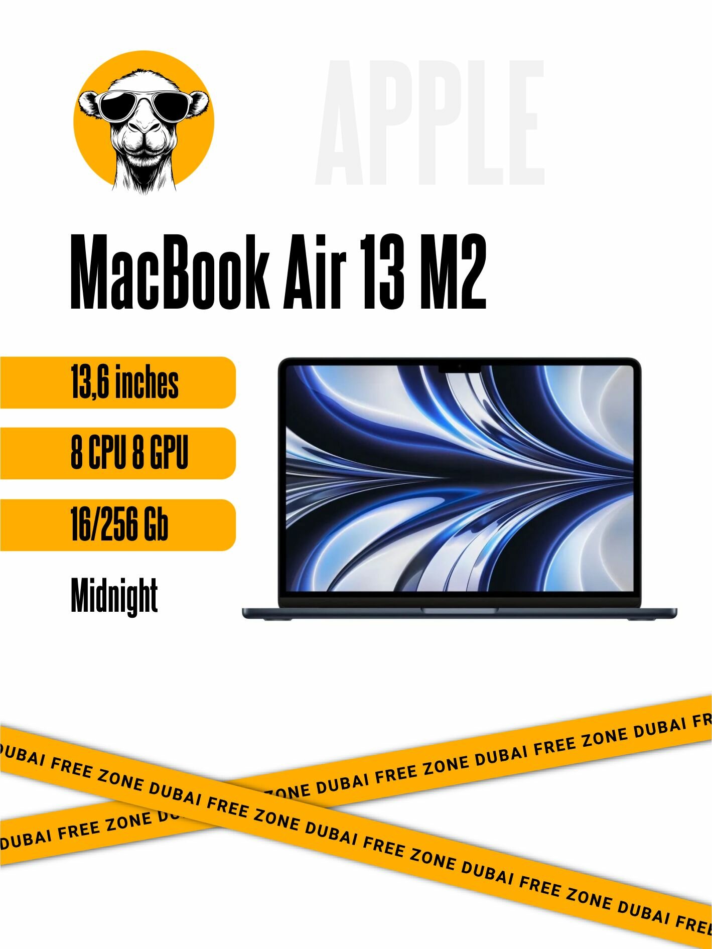 Ноутбук Apple MacBook Air 13" M2 16/256Gb (8 CPU/8 GPU) Midnight / Темно-синий