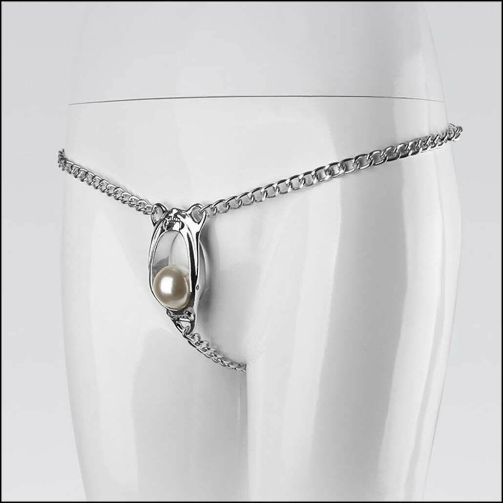 Пояс верности в форме сердца, женские Т-образные металлические трусики, предотвращающие сход с рельсов, секс-игрушки Инь - цепочкой