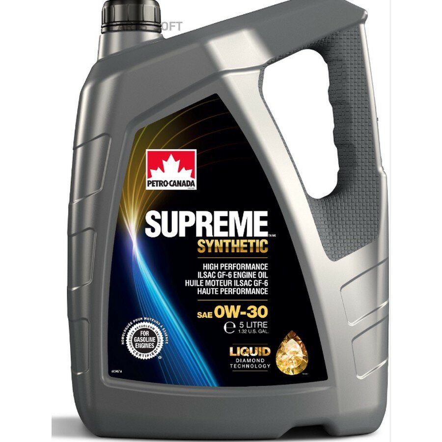 Моторное масло Petro Canada Supreme Synthetic 0W-30 5L от официального дистрибьютора, PETRO-CANADA, артикул MOSYN03C20