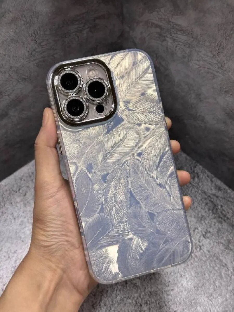 Чехол О'Кейси, для iPhone 16 Pro Max, защита камеры, перламутровый, белый, серебристый
