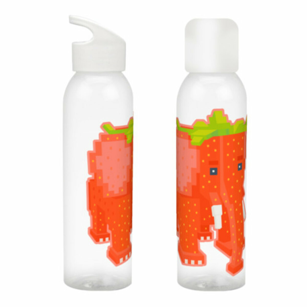 Бутылка для воды «Укради брейнрот клубничный слон steal a brainrot» (белый)