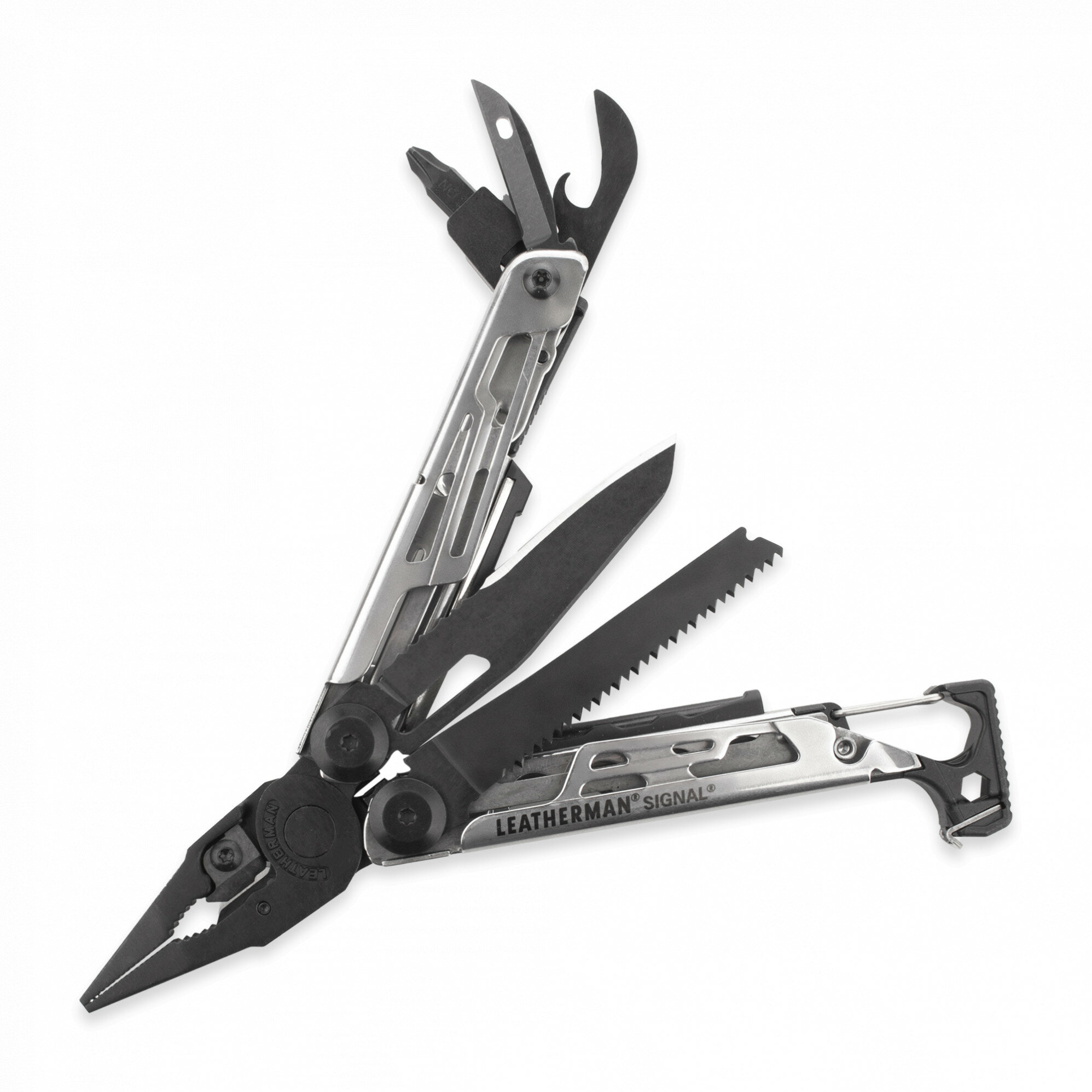 Мультитул LEATHERMAN "Signal" 832625 Steel&Black Oxide, 19 функций, 213г