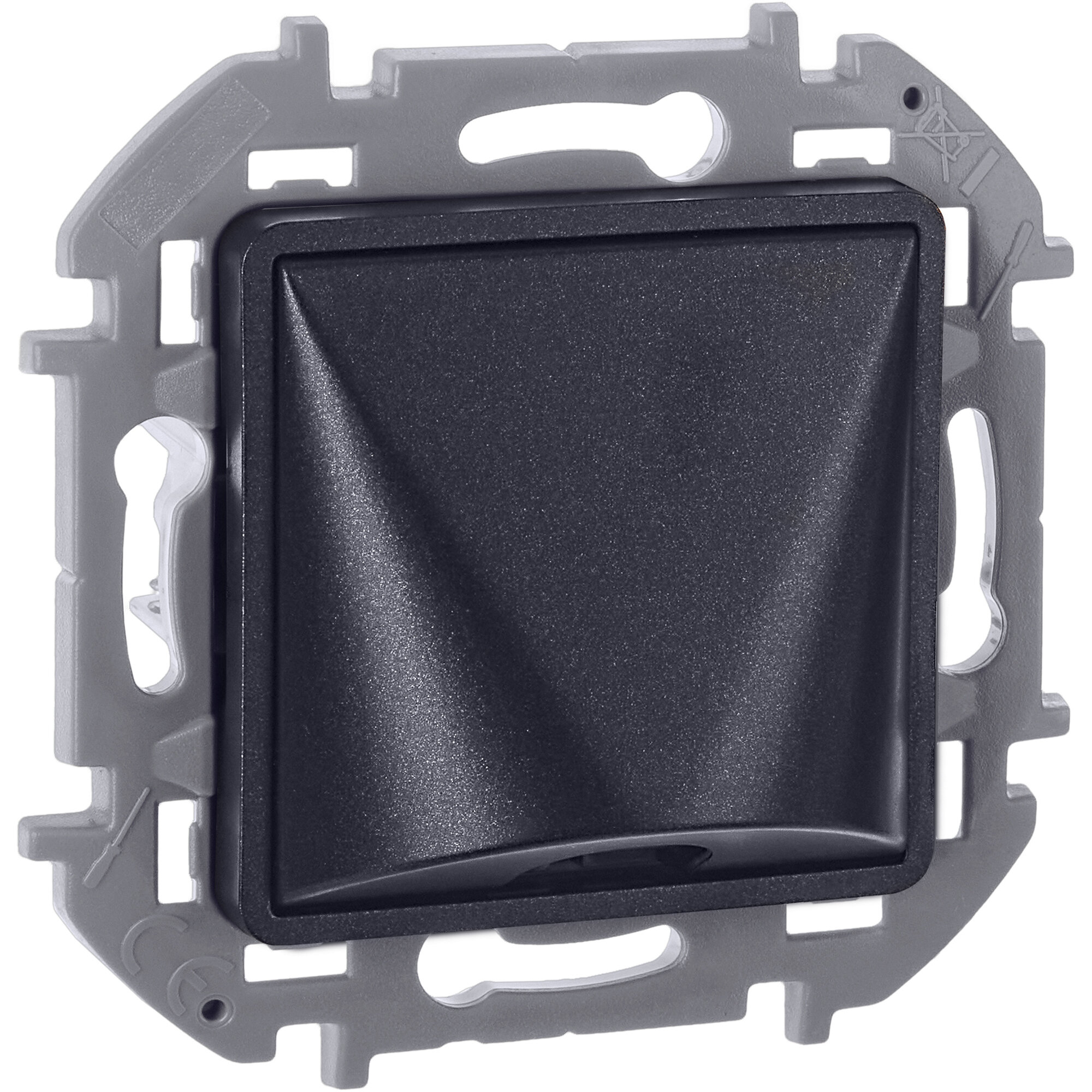 Вывод кабеля с зажимом для кабеля антрацит INSPIRIA IEK 673893