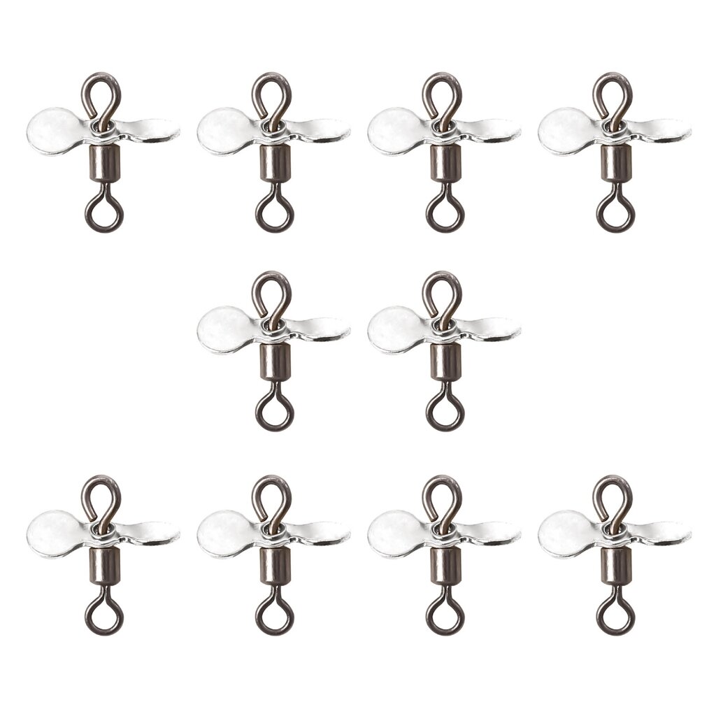 10 шт, открытый поворотный пропеллер Luya, серебристый, S