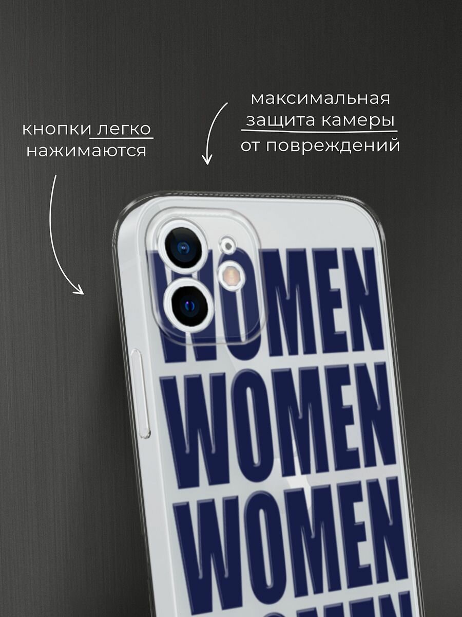 Чехол на Apple iPhone 12 mini / Айфон 12 Мини с принтом Woman blue — фото 1