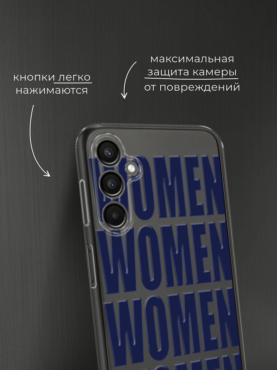 Чехол на Samsung Galaxy A24 / Самсунг Галакси A24 с принтом Woman blue — фото 1