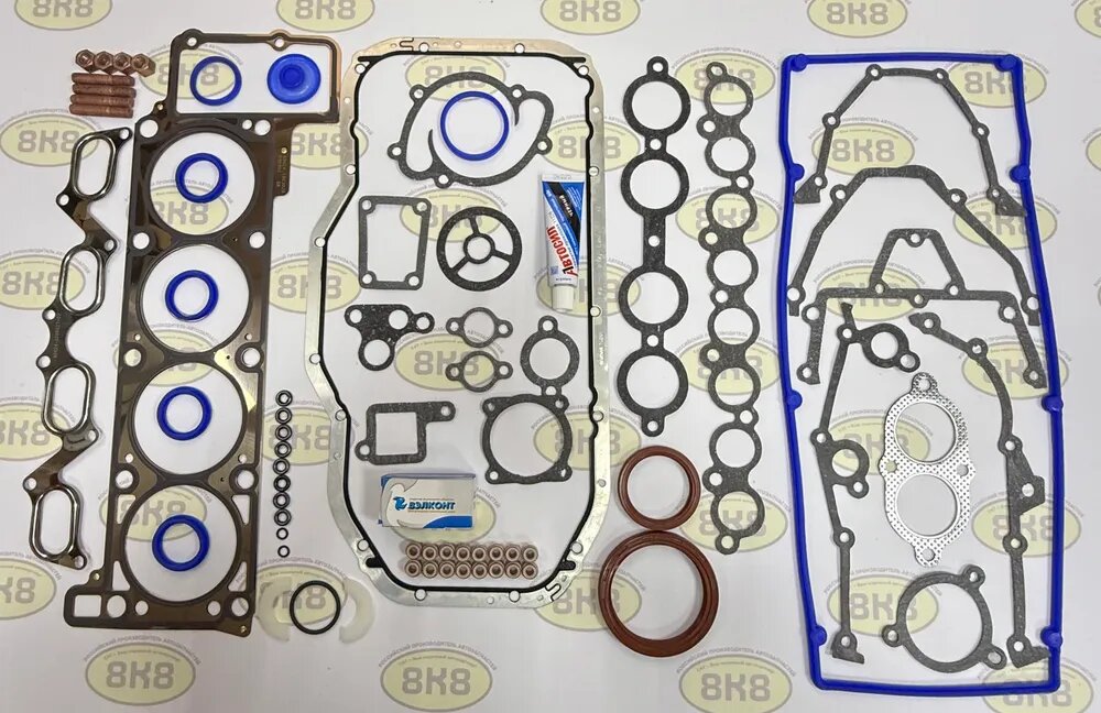 Комплект прокладок двигателя змз 405, 409, евро 3, 2.4/16 кл