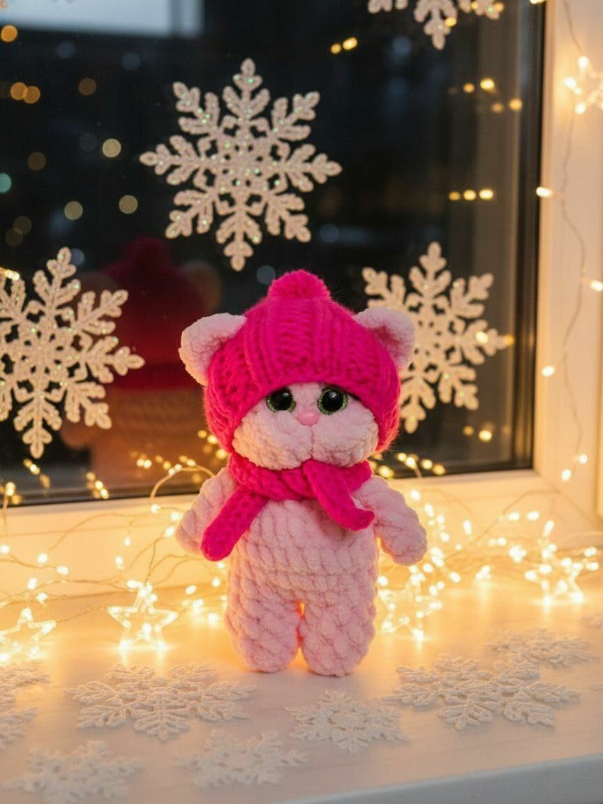 Котик в шапке