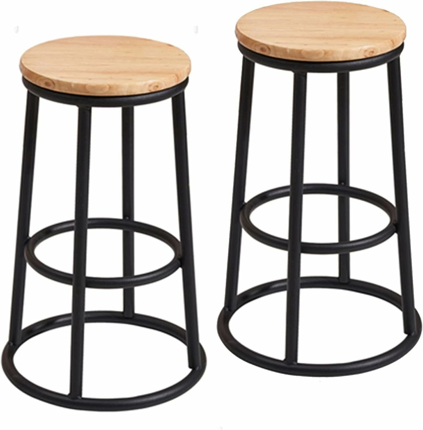 Барный стул с усиленной коричневой клетчатой обивкой, высота 60 см, для столов 90 см