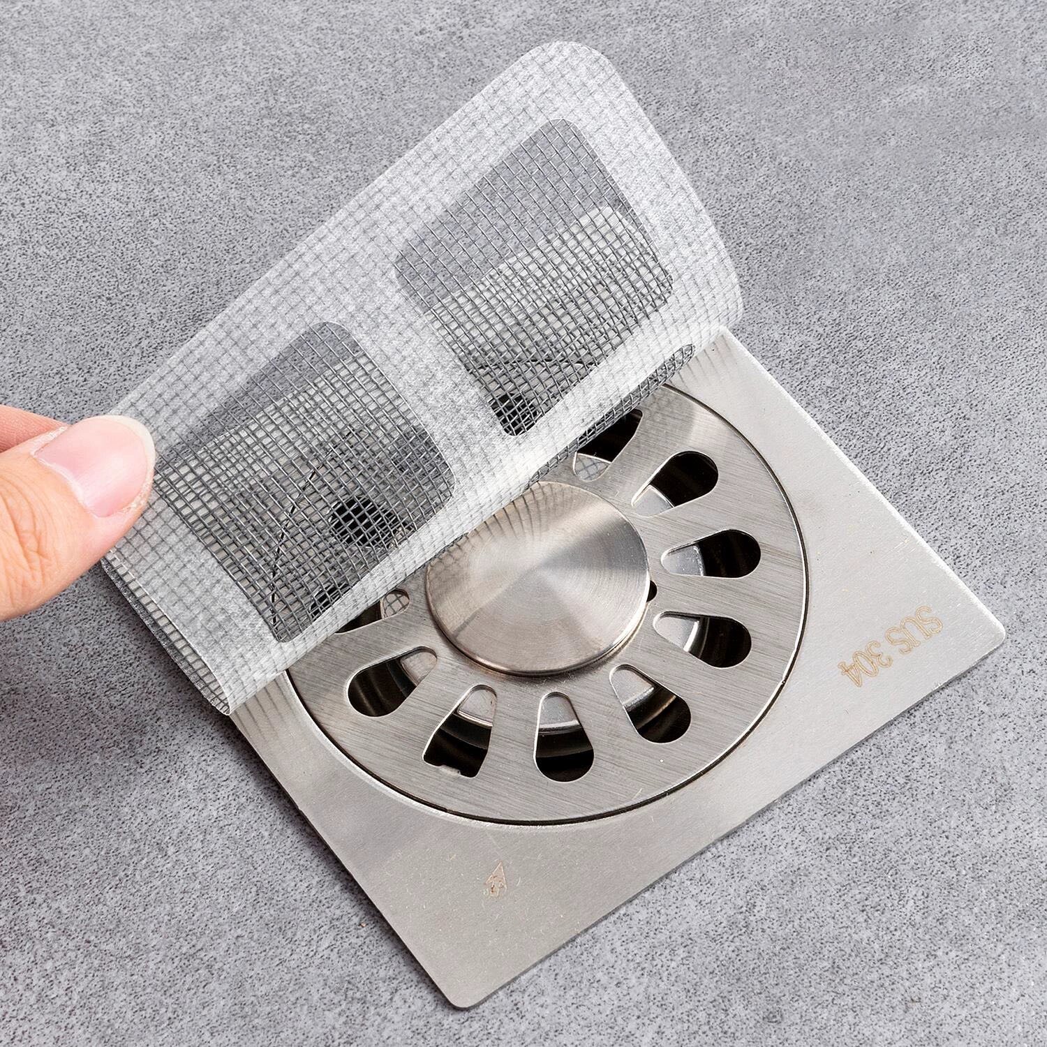 Одноразовый фильтр-ловушка для волос для слива в ванной и на кухне, наклейка-фильтр для слива, размер M 30